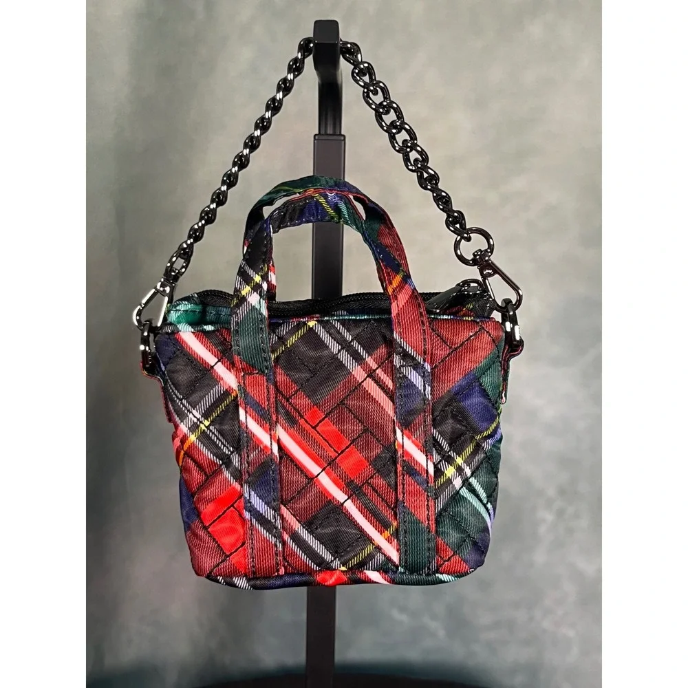lug | Bags | Lug Gogo Mini Quilted Plaid Micro Tote Bag Charm Multi ...